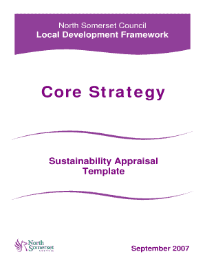 Fillable Online n-somerset gov Sustainability Appraisal Template ...