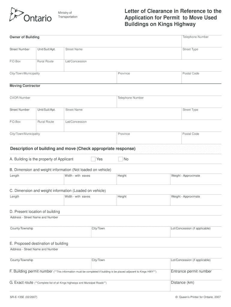 Fillable Online Letter of Clearance in Reference to the Application for ...