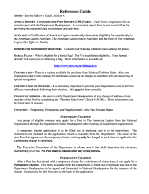 Fillable Online legion American Legion Terminology Reference Guide Fax ...