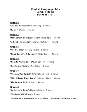 Fillable Online ELA Sample - Spartanburg School District 2 Fax Email ...