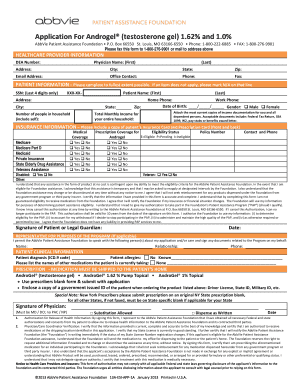 Fillable Online needymeds AbbVie Patient Assistance Foundation ...