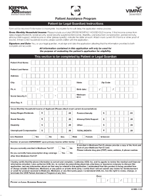 Fillable Online needymeds UCB Patient Assistance Program Appliation for ...