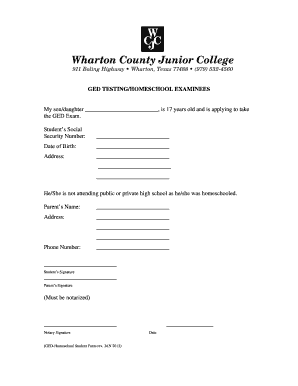 Fillable Online wcjc Home School Form - wcjc Fax Email Print - pdfFiller