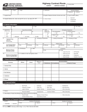 Fillable Online nalc-branch78 Highway Contract Route SURVEY 1 - nalc ...