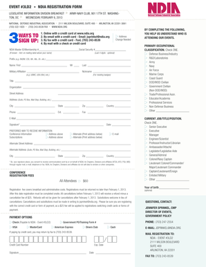Fillable Online ndia Registration Form - National Defense Industrial ...