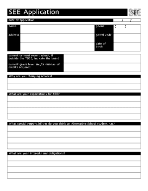 Fillable Online SEE Application.pdf Fax Email Print - pdfFiller