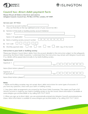 Islington Eaccount - Fill Online, Printable, Fillable, Blank | pdfFiller