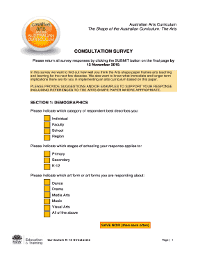 Fillable Online curriculumsupport education nsw gov CONSULTATION SURVEY ...