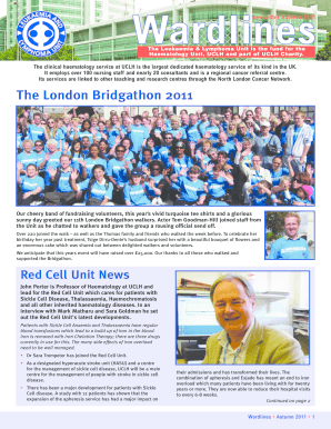 Fillable Online Wardlines newsletter - Autumn 2011 - Uclh.org Fax Email ...