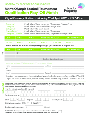 Fillable Online Men's Olympic Football Tournament Registration Fax ...