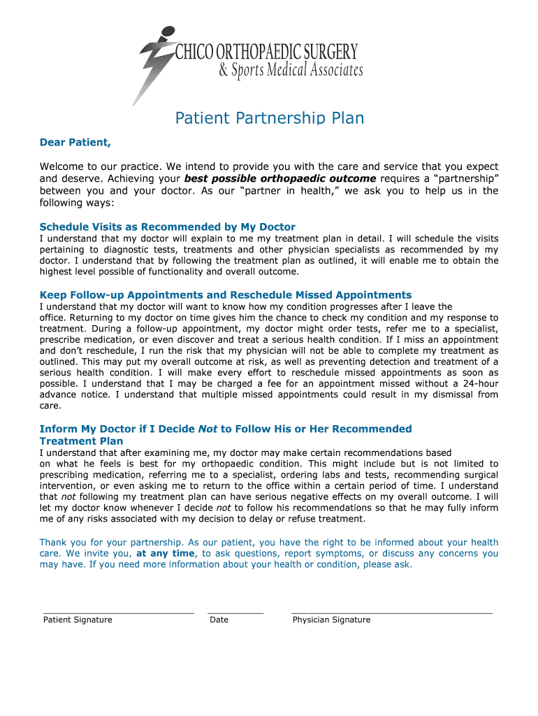 Fillable Online Patient Partnership Plan - Sample Letter Reviseddoc Fax ...