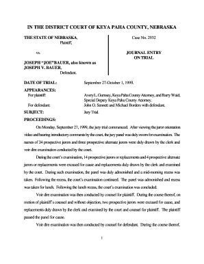 Fillable Online DATE OF TRIAL Fax Email Print - pdfFiller