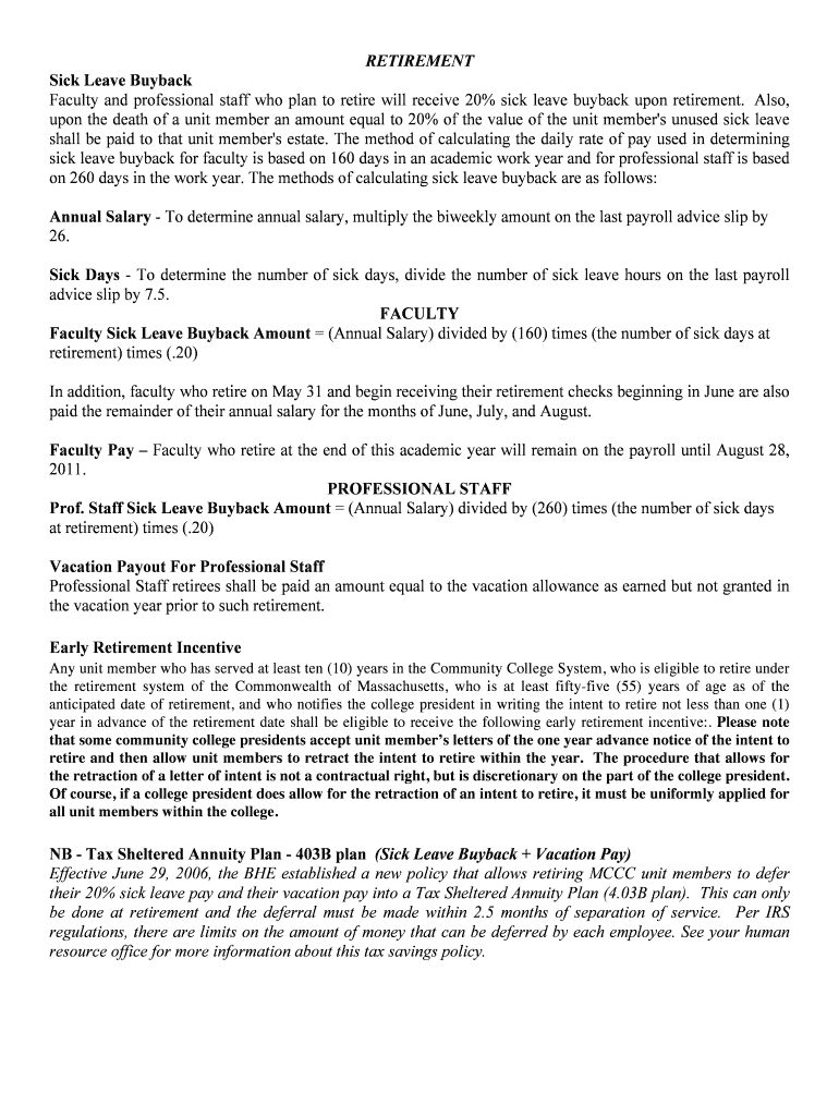 Fillable Online Faculty and professional staff who plan to retire will ...