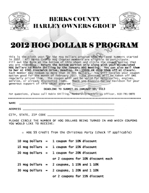 Fillable Online Berks County Chapter of HOG - Berks County HOG ...