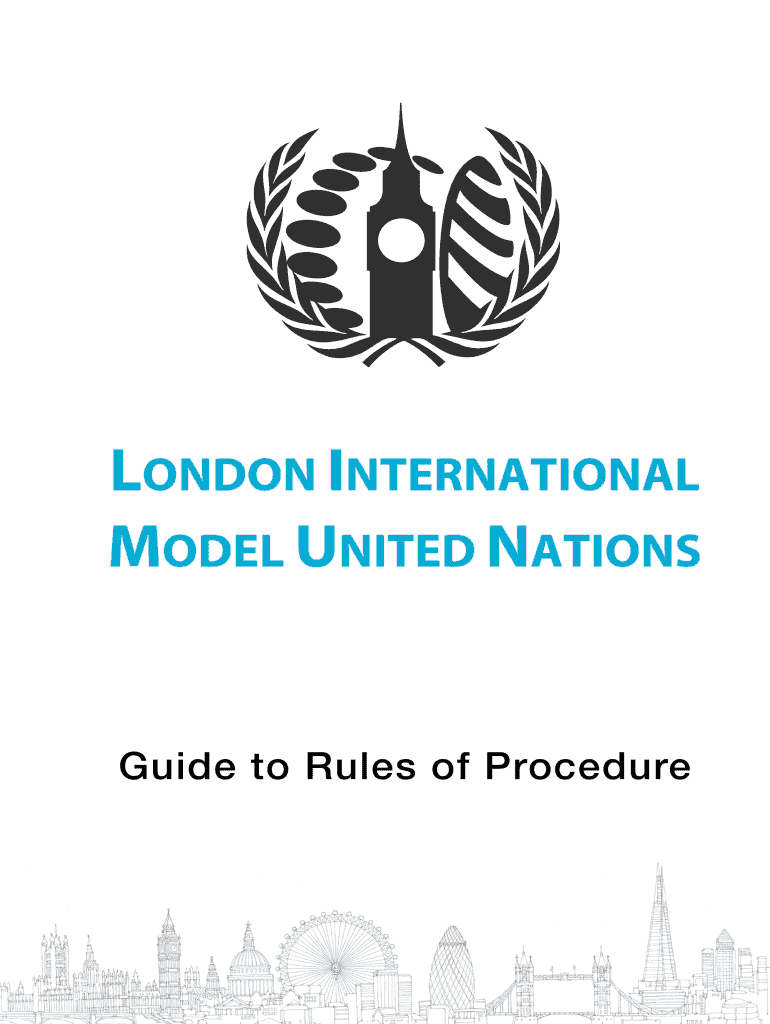 Fillable Online London International Model United Nations Guide to ...