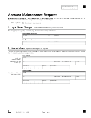 Fillable Online Acct Maintenance Request Form - FWG Fax Email Print ...