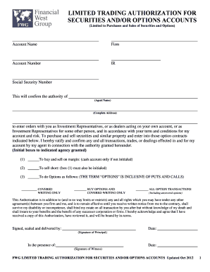Fillable Online Limited Discretionary Trading Formdoc Fax Email Print ...