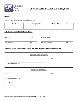 Fillable Online Non-Cash Compensation Form - FWG Fax Email Print ...