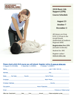 Fillable Online CPR brochure.pub - SR-AHEC Training Center - Southern ...