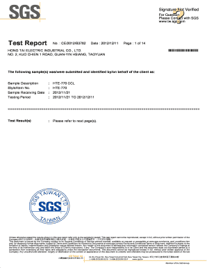 Fillable Online Test Report - ?????????? Fax Email Print - pdfFiller