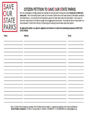Fillable Online stewardsofthecoastandredwoods CITIZEN PETITION TO SAVE ...