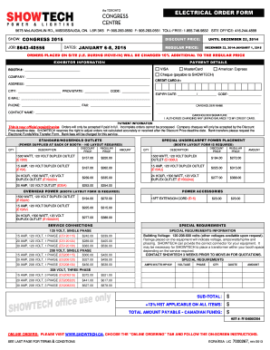 Fillable Online ELECTRICAL OPTIONS - bepic48b Fax Email Print - pdfFiller