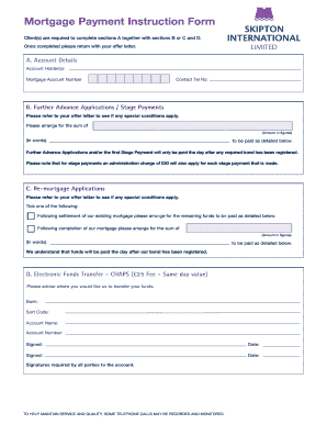 Fillable Online Mortgage Payment Instruction Form - atomltdcouk Fax ...