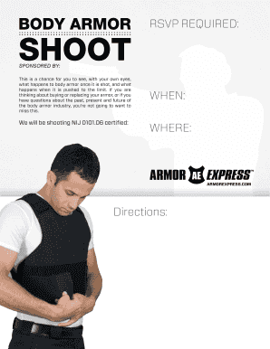 Fillable Online Armor Shoot Flyer - Armor Express Fax Email Print ...