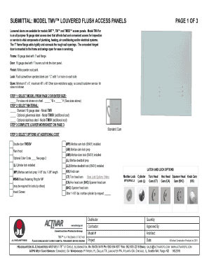 Fillable Online Access Panel_TMV_Submittal.pdf - Activar Construction ...