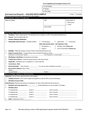 Fillable Online Distribution Request - IRASEPROTHSIMPLE Fax Email Print ...