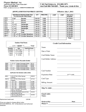 Fillable Online Phycon Medical Inc Fax Email Print - pdfFiller