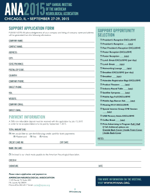 Fillable Online 2015 myana SUPPORT PROSPECTUS - ANA 2015 - American ...