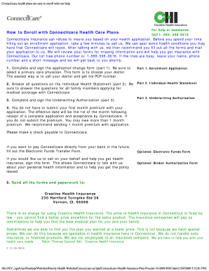 Fillable Online Connecticare health plans are easy to enroll with our ...