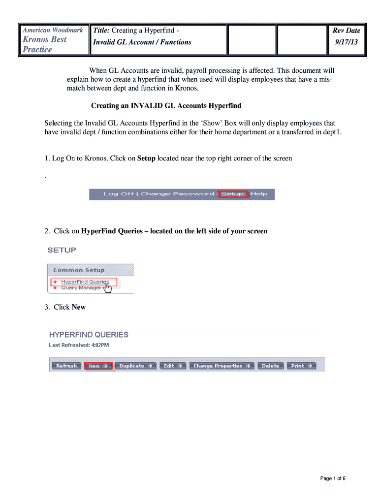 Fillable Online Title Creating a Hyperfind Fax Email Print - pdfFiller