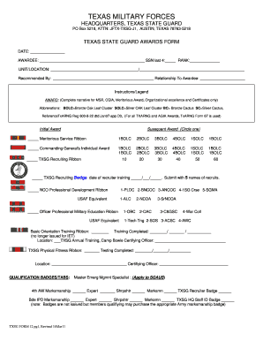 Texas State Guard Ranks - Fill Online, Printable, Fillable, Blank ...