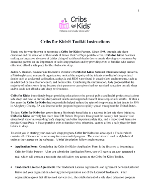 Fillable Online Cribs for Kids Toolkit Instructions Fax Email Print ...
