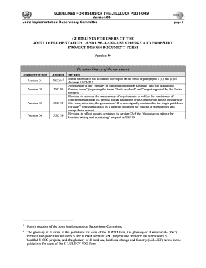 Fillable Online ji unfccc GUIDELINES FOR USERS OF THE JOINT ...
