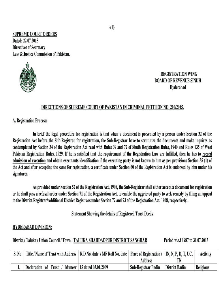 Fillable Online -(1)SUPREME COURT ORDERS Fax Email Print - pdfFiller