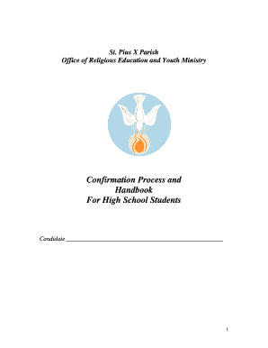 Fillable Online saintpiusxnh Confirmation Booklet Fax Email Print ...