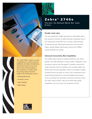 Fillable Online Zebra 2746e - Imagine Print Solutions Fax Email Print ...