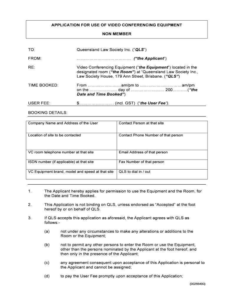 Fillable Online Application-for-use-QLS-non-memberdoc Fax Email Print - pdfFiller