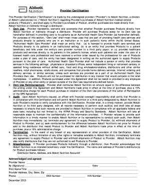 Fillable Online Provider Certificate Fax Email Print - pdfFiller