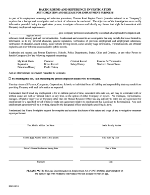 Fillable Online BACKGROUND AND REFERENCE INVESTIGATION AUTHORIZATION ...