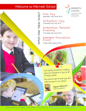 Fillable Online Welcome to Werneth School WERNETH SCHOOL Fax Email ...