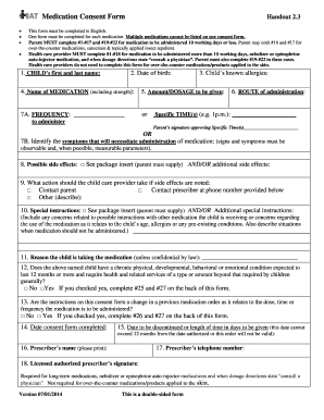 Fillable Online medhomeplus Medication Consent Form Handout 2 - Medical ...