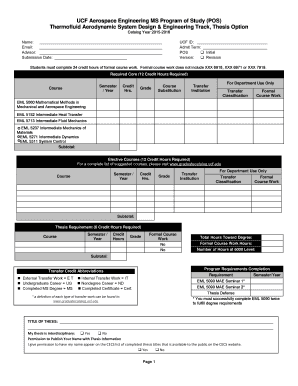 Fillable Online mae ucf Print POS Clear POS UCF Aerospace Engineering MS Program of Study (POS ...