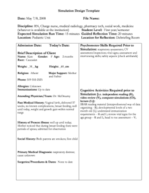 Fillable Online ipe uwo Simulation Design Template Fax Email Print ...