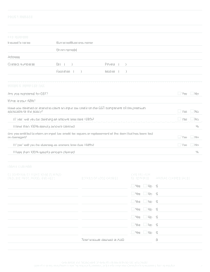 Fillable Online HOME CONTENTS REMOVALS INSURANCE CLAIM FORM Fax Email ...