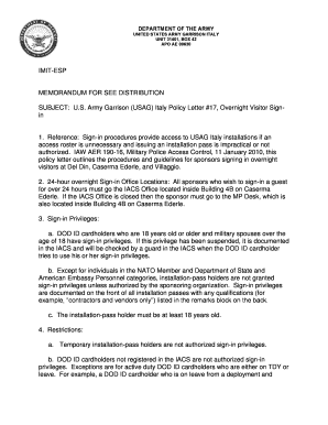 Fillable Online italy army DEPARTMENT OF THE ARMY UNITED STATES ARMY ...