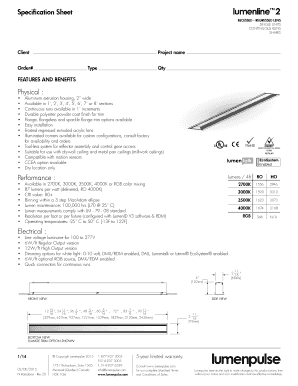 Fillable Online lumenline 2 Specification Sheet RECESSED REGRESSED LENS ...